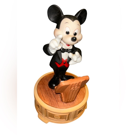 Disney | Accents | Disney Mickey Mouse Vintage Conductor Figurine ...